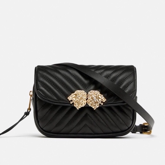 Zara | Bags | Zara Lion Head Belt Crossbody Bag | Poshmark